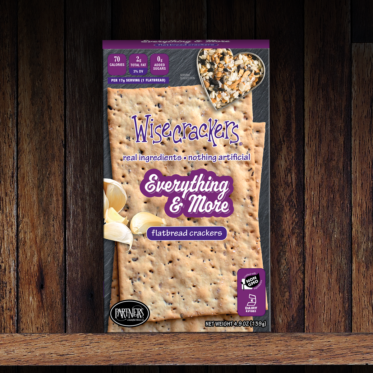 Wisecrackers : Flatbread Crackers : Everything & More 6-Pack Case ...